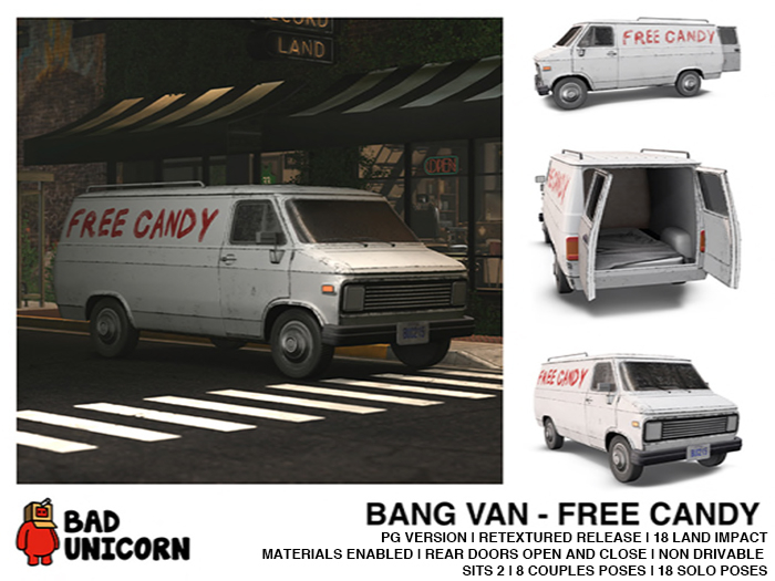 Second Life Marketplace Bang Van Free Candy Pg Version